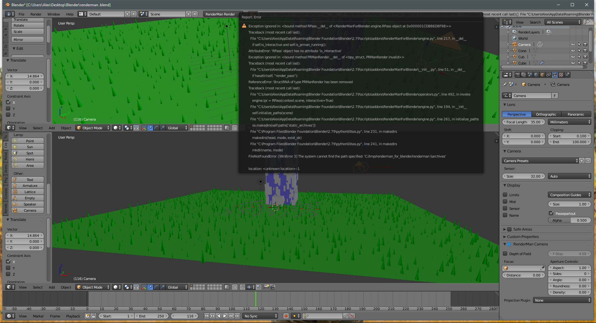 Error when trying to start ipr.. · Issue #572 · prman-pixar/RenderManForBlender · GitHub
