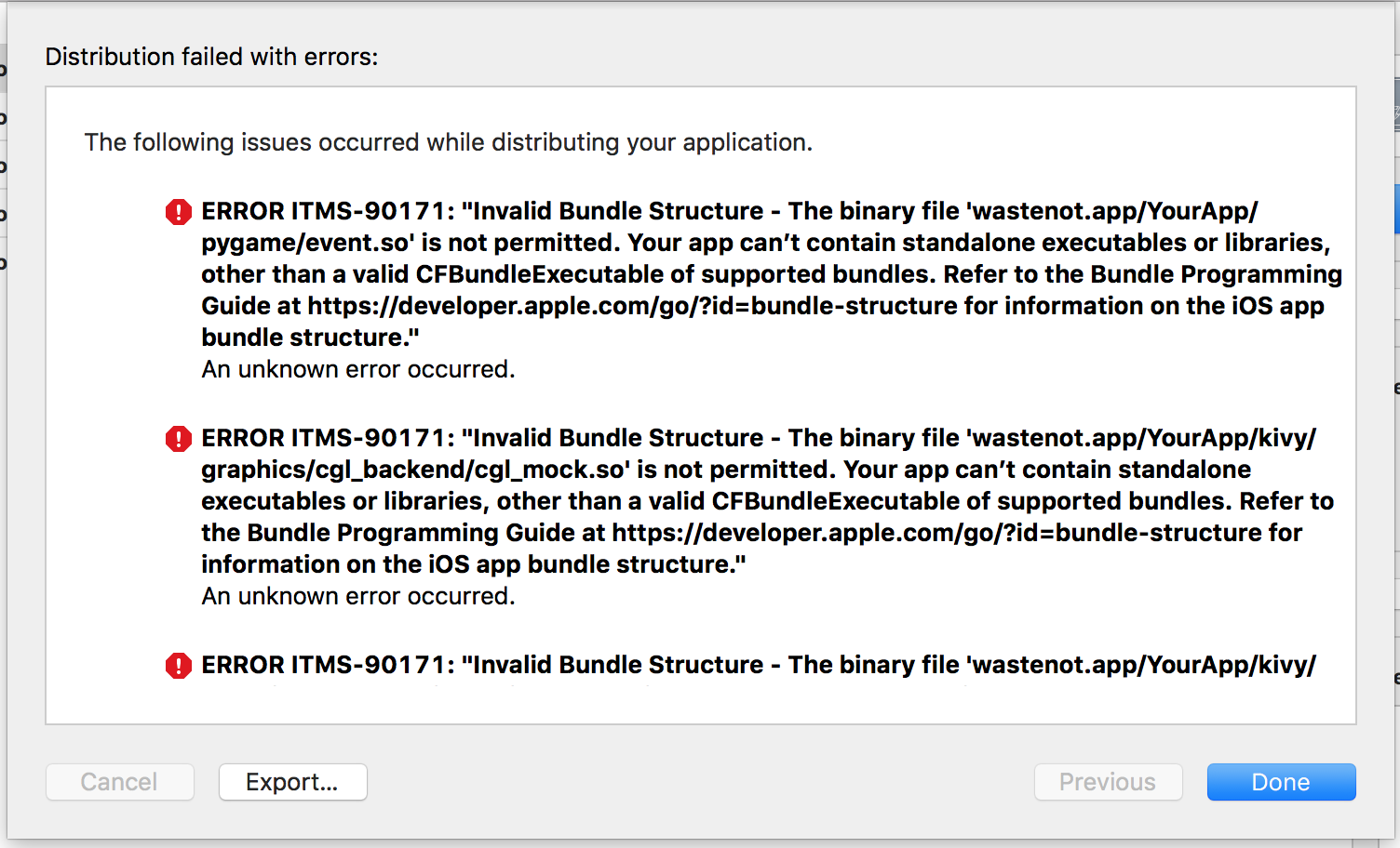 Itunes Validation Error Itms 90171 Invalid Bundle Structure · Issue 193 · Kivykivy Ios · Github