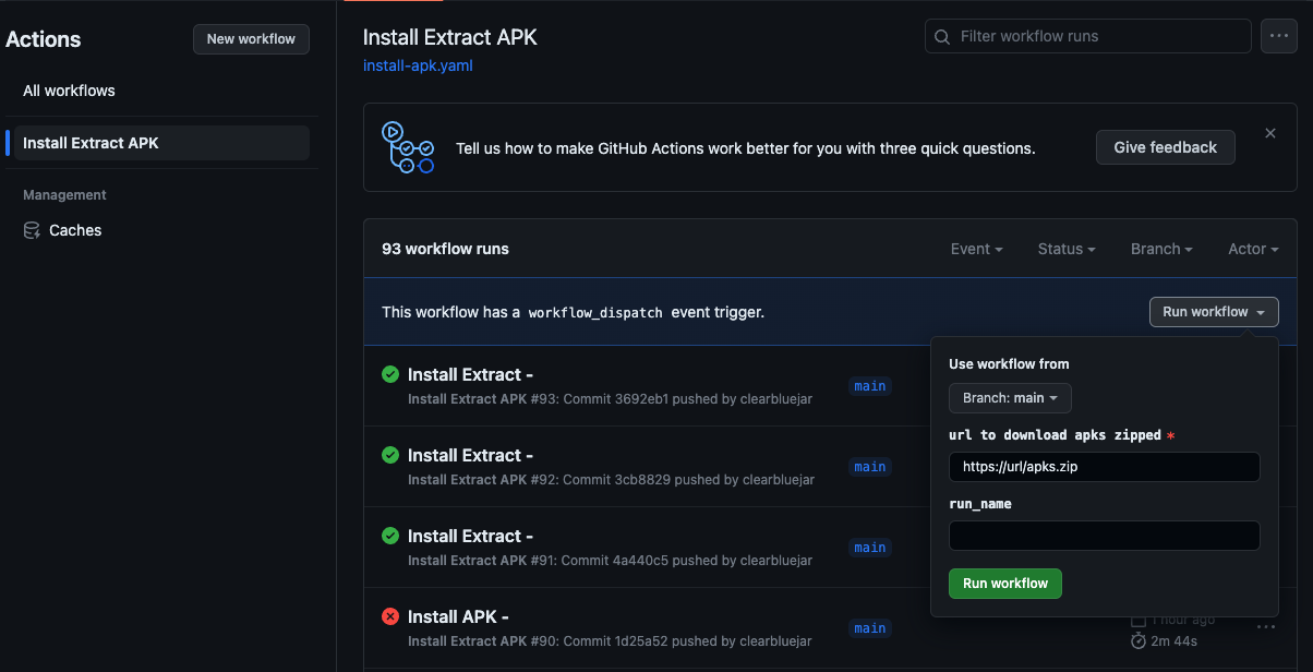 GitHub - clearbluejar/apk-install-extract: Github Actions based repo to ...