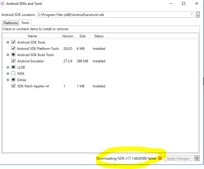 Can not install NDK · Issue #2429 · dotnet/android · GitHub