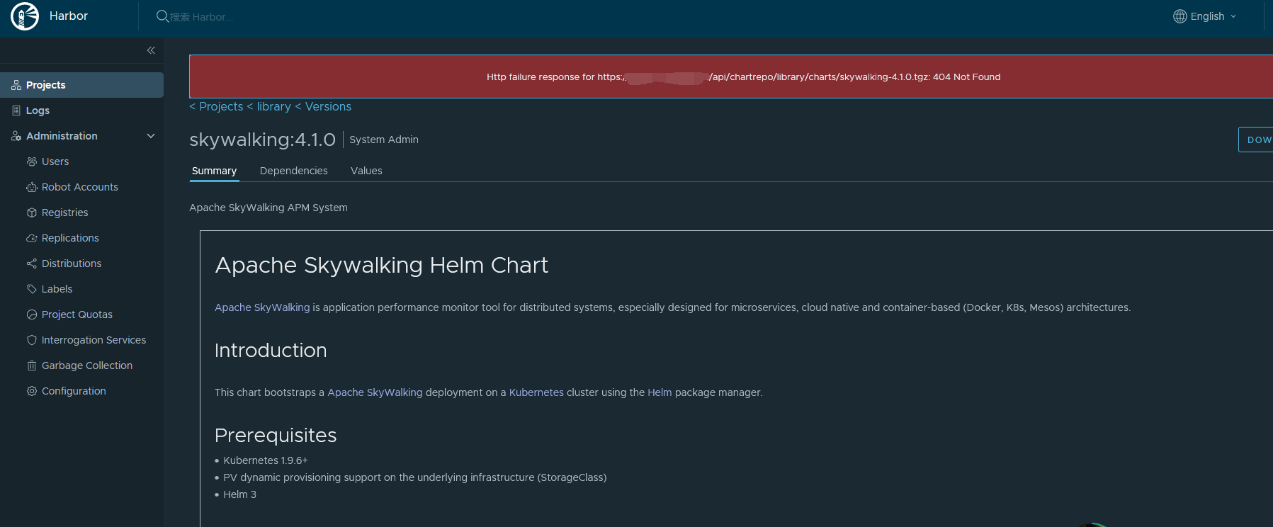 Helm Charts not downloadable via UI since 2.3 · Issue #15228 · goharbor/harbor · GitHub