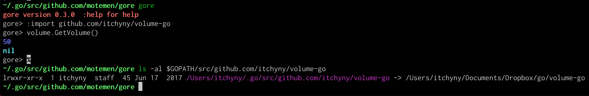 can't import symlinked packages · Issue #99 · x-motemen/gore · GitHub