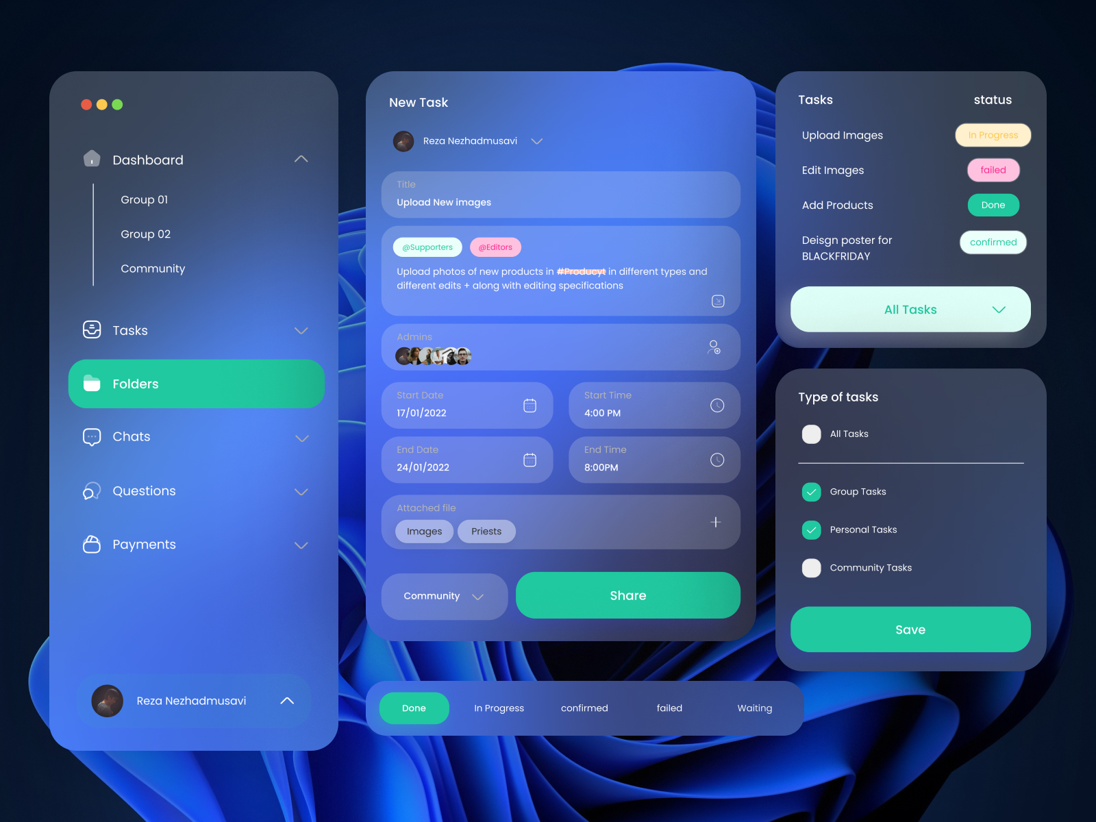 GitHub - zengpang/GroundGlass-UI-Modules: 毛玻璃风格组件库 · GitHub
