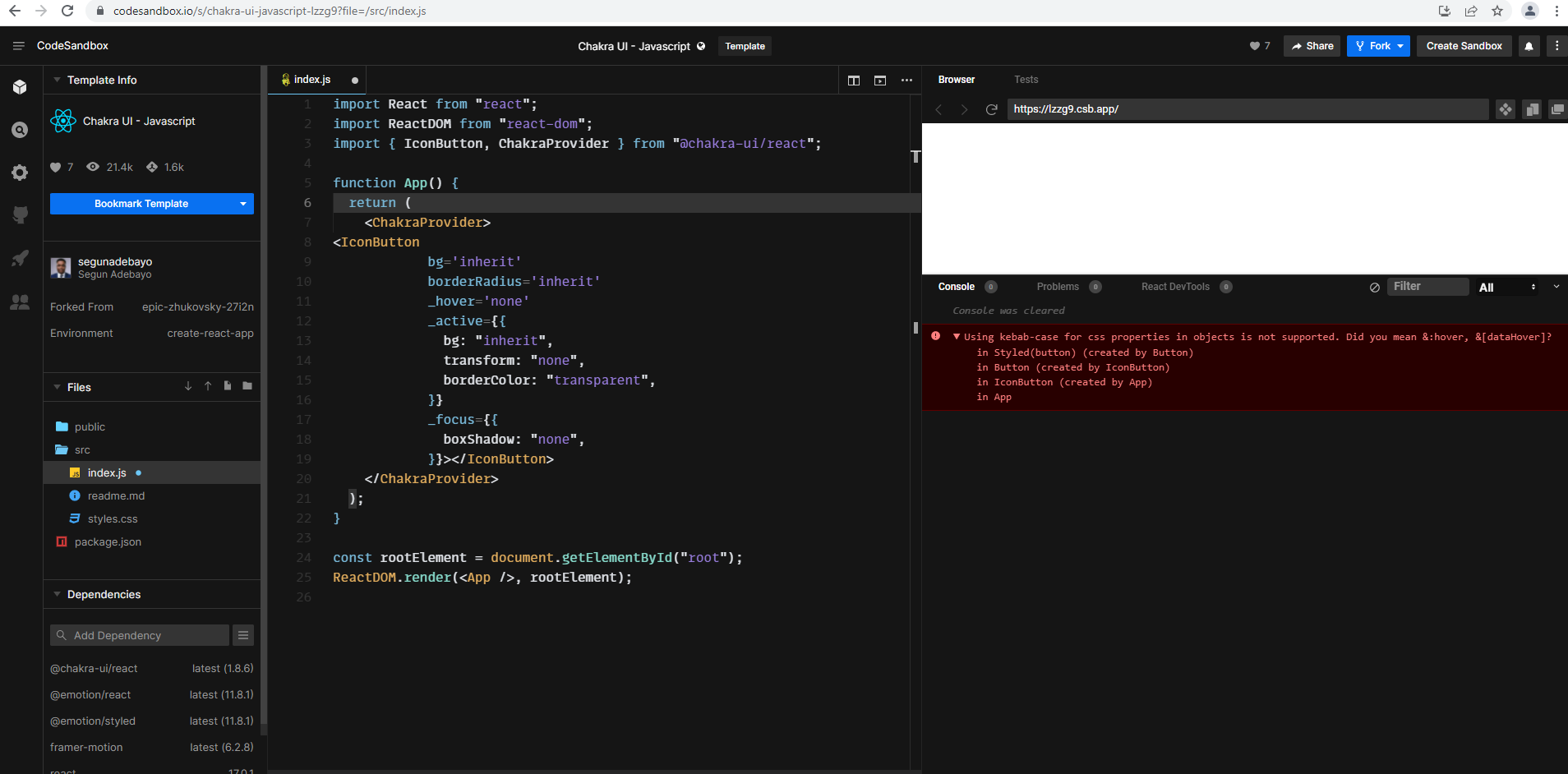 Using Kebab Case For Css Properties In Objects Is Not Supported Did 