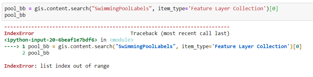 Error in gis content search in "2 - Intersection Detection.ipynb" · Issue #389 · Esri/arcgis ...