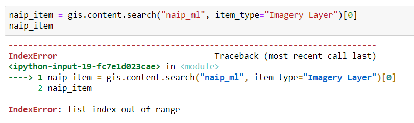 Error in gis content search in "2 - Intersection Detection.ipynb" · Issue #389 · Esri/arcgis ...