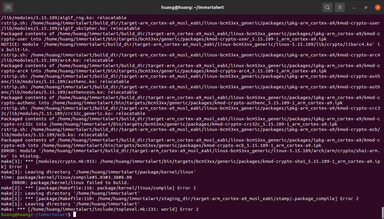 Latest master branch build error · Issue #939 · immortalwrt/immortalwrt ...