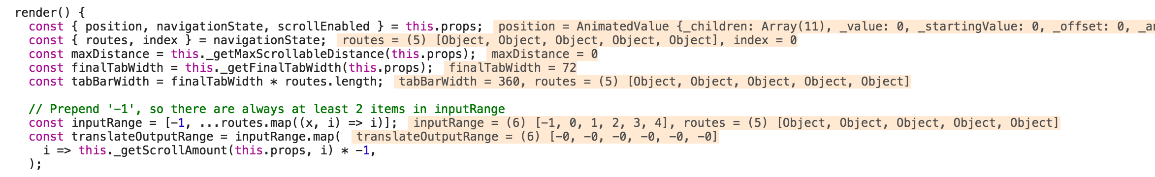 [Android] App crash : output range must have at least 2 elements ...
