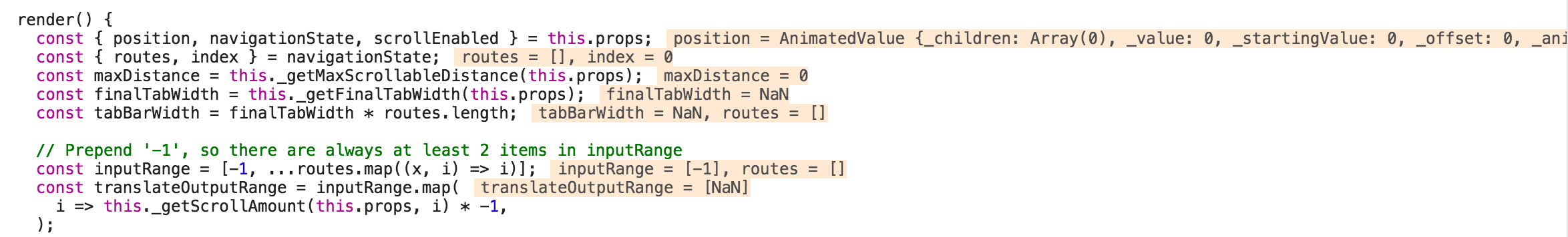 [Android] App crash : output range must have at least 2 elements · Issue #313 · satya164/react ...