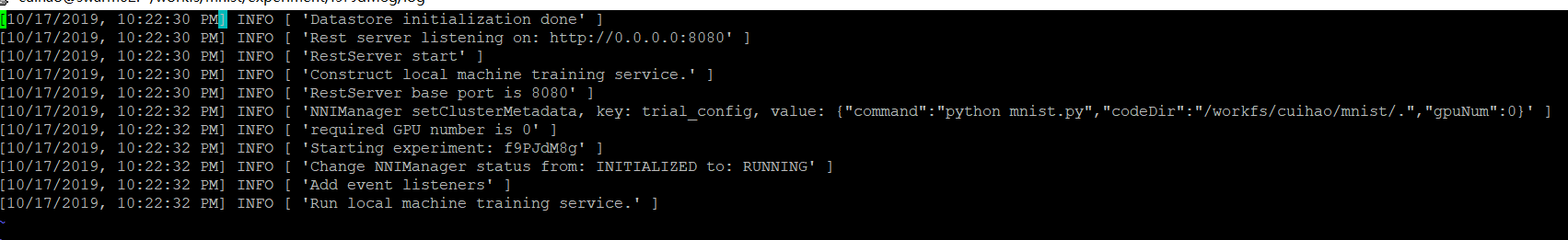 Can't run any trials · Issue #1621 · microsoft/nni · GitHub