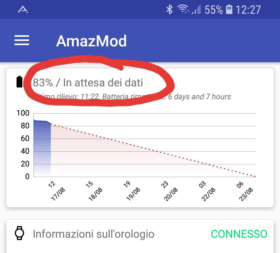 Even if watch is connected, battery graph is always "waiting for data" · Issue #138 · AmazMod ...