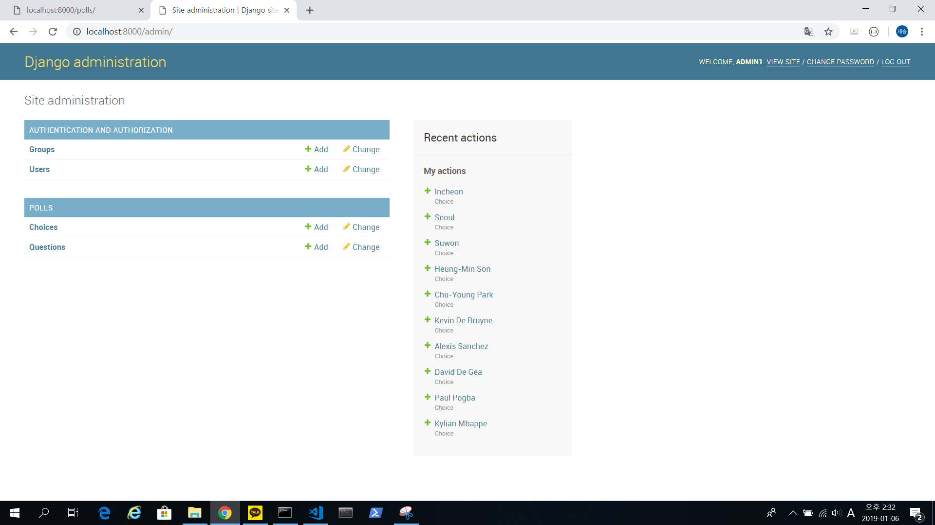 Github Jason2133djangopolls Django로 투표 만들어보기