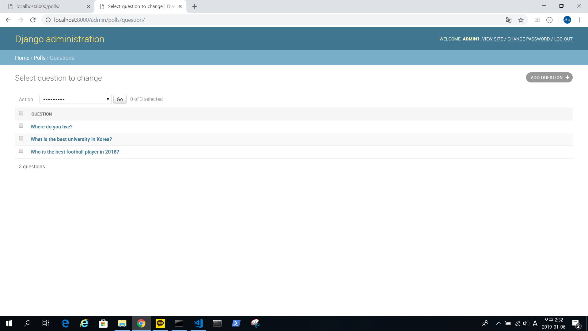 Github Jason2133djangopolls Django로 투표 만들어보기 