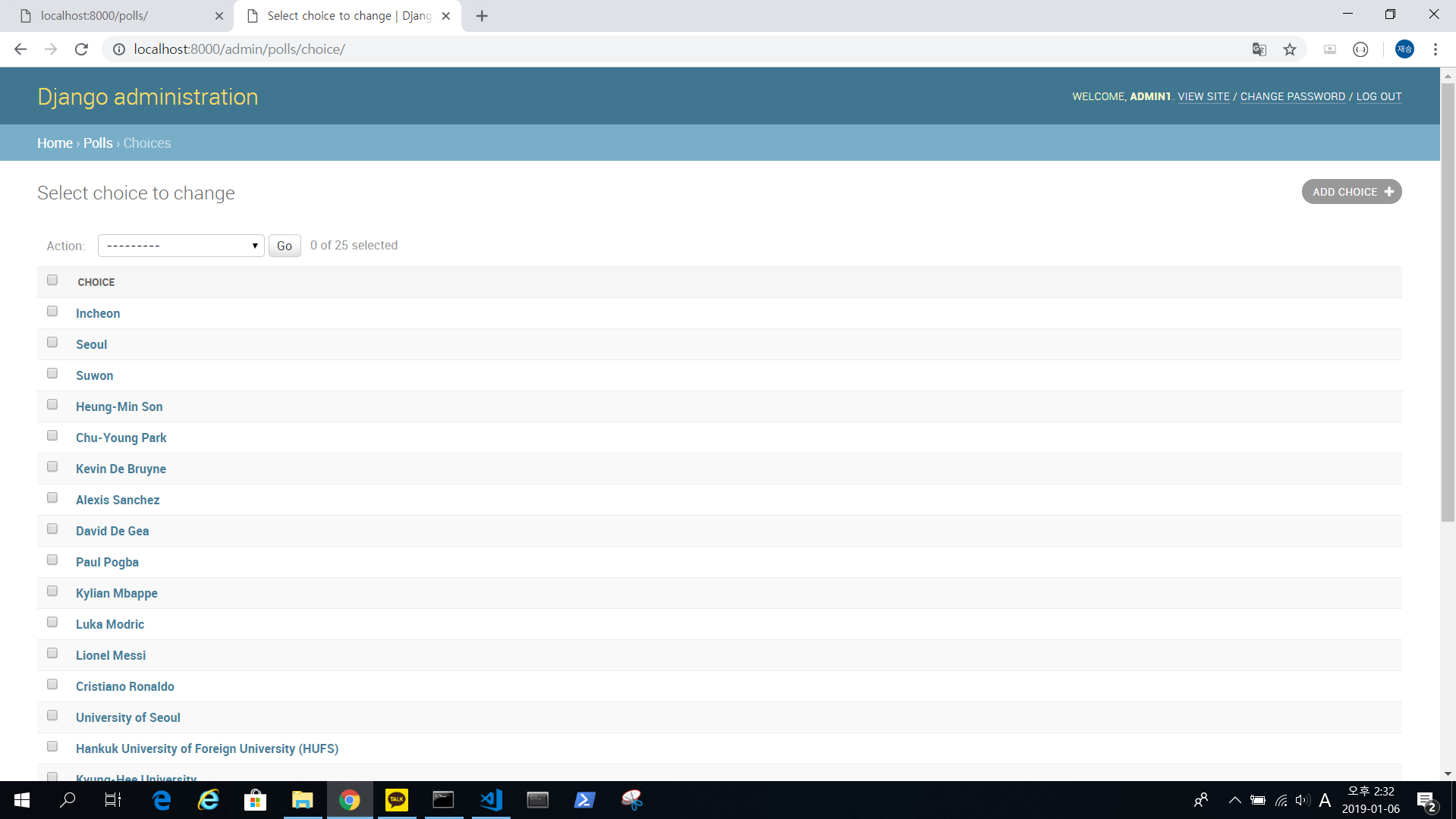Github Jason2133djangopolls Django로 투표 만들어보기