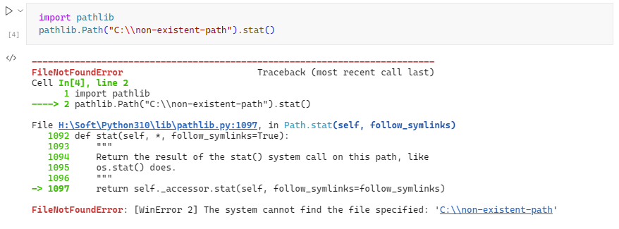 Clicking on path in exception traceback shows error on Windows · Issue #175271 · microsoft ...