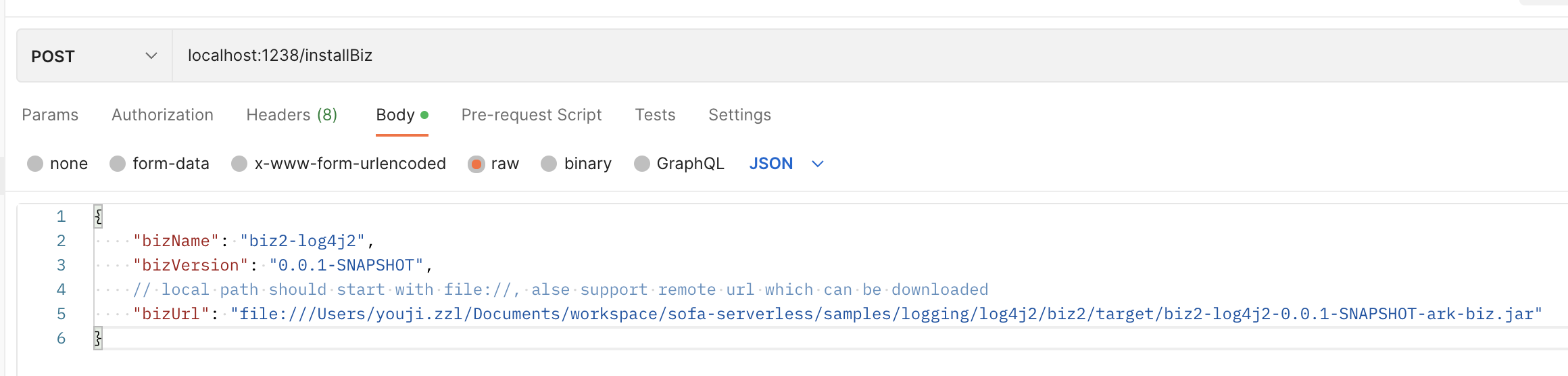 installBiz 接口不需要传 bizName、bizVersion，改成从jar包里提取 · Issue #147 · sofastack/sofa-serverless · GitHub
