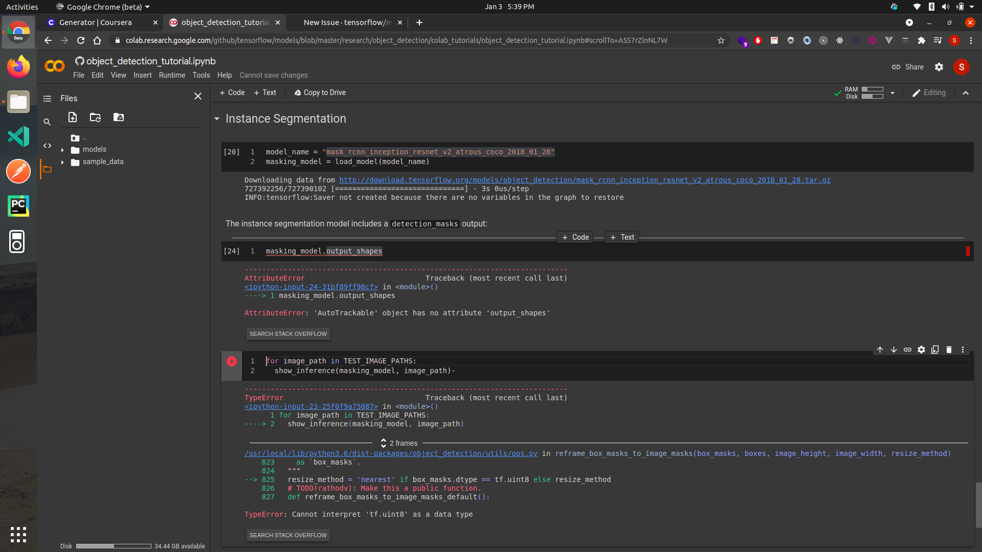 Issue when using mask_rcnn_inception_resnet_v2_atrous_coco_2018_01_28 ...