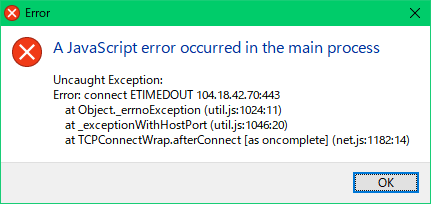 Uncaught Exception: Error: connect ETIMEDOUT · Issue #553 · h3poteto/whalebird-desktop · GitHub
