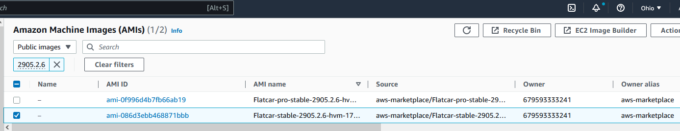 AMI Source `075585003325/Flatcar-stable-2905.2.6-hvm` in us-east-2 unavailable · Issue #947 ...