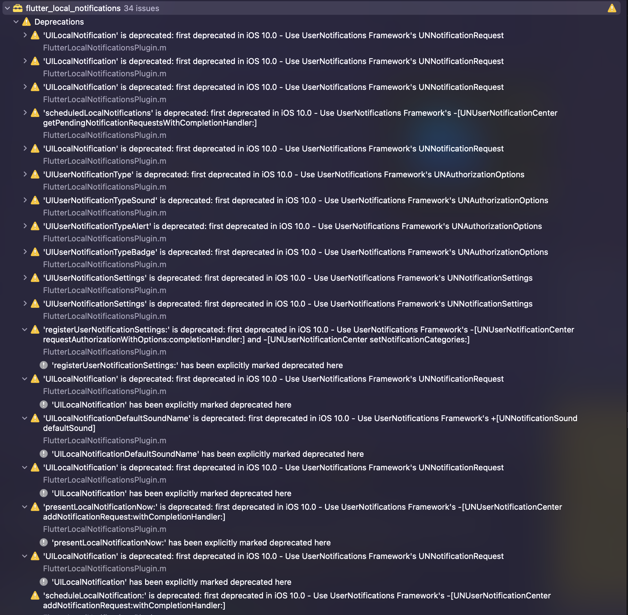 No implementation found for method getNotificationAppLaunchDetails on iOS · Issue #1671 · MaikuB ...