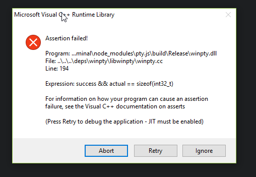 Terminal throws winpty.dll error and not responding · Issue #311 · platformio/platformio-atom ...