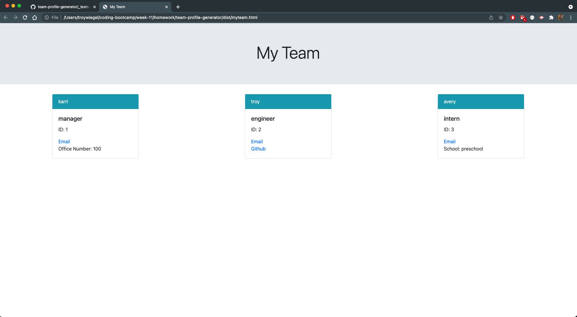 GitHub - troywiegel/team-profile-generator: Team Profile Generator