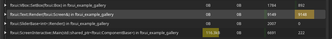 Probably reduce memory usage · Issue #290 · ArthurSonzogni/FTXUI · GitHub