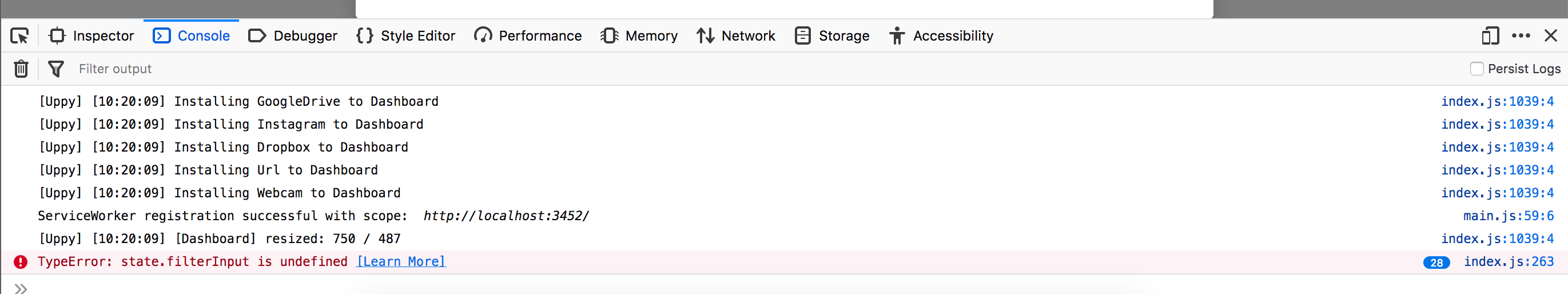 Error when resetting the file filter · Issue #1447 · transloadit/uppy · GitHub