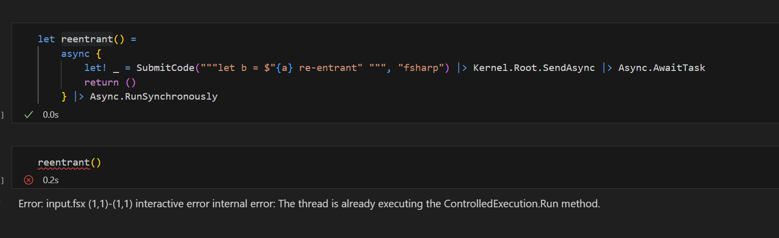 Re Entrant Commands With F Kernel Fails · Issue 3049 · Dotnetinteractive · Github