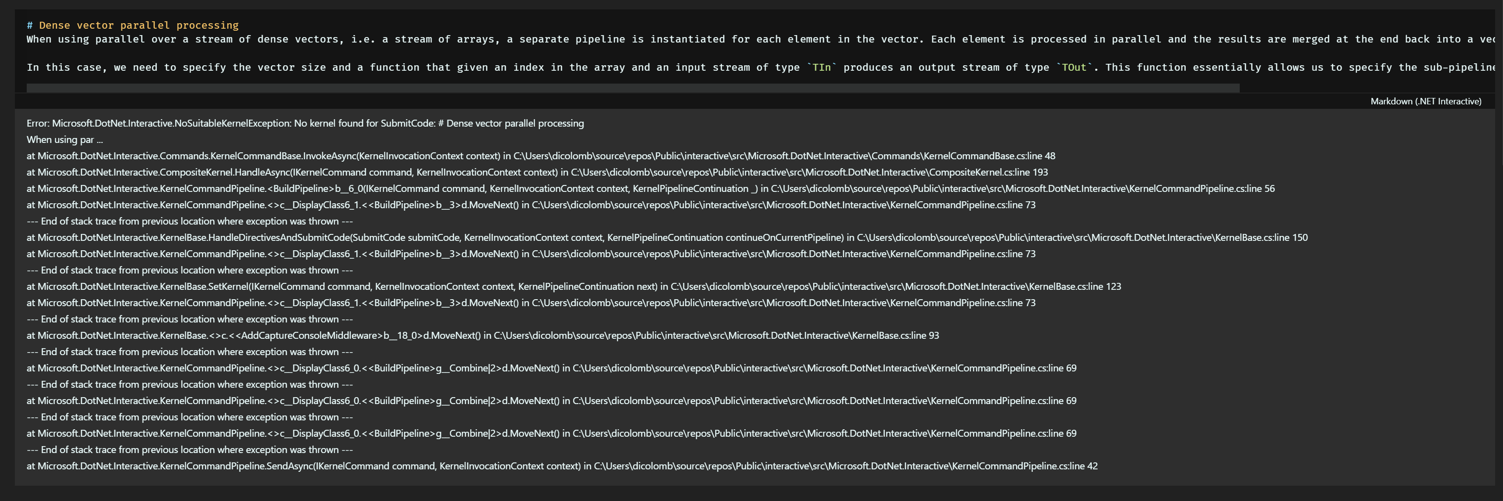 In VS Code extensions markdown should · Issue #487 · dotnet/interactive ...