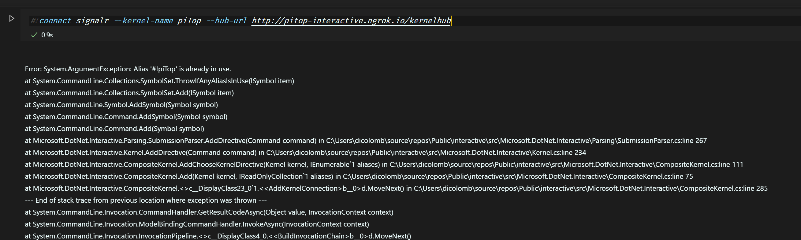 Live diagnostics cause connect to fail · Issue #633 · dotnet/interactive · GitHub