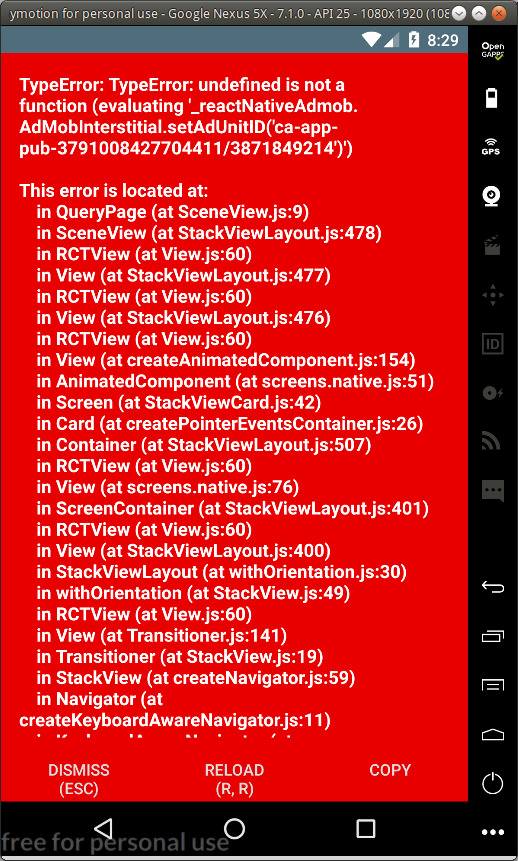 Admobinterstitial Undefined Is Not A Function · Issue 319 · Sbugert React Native Admob · Github