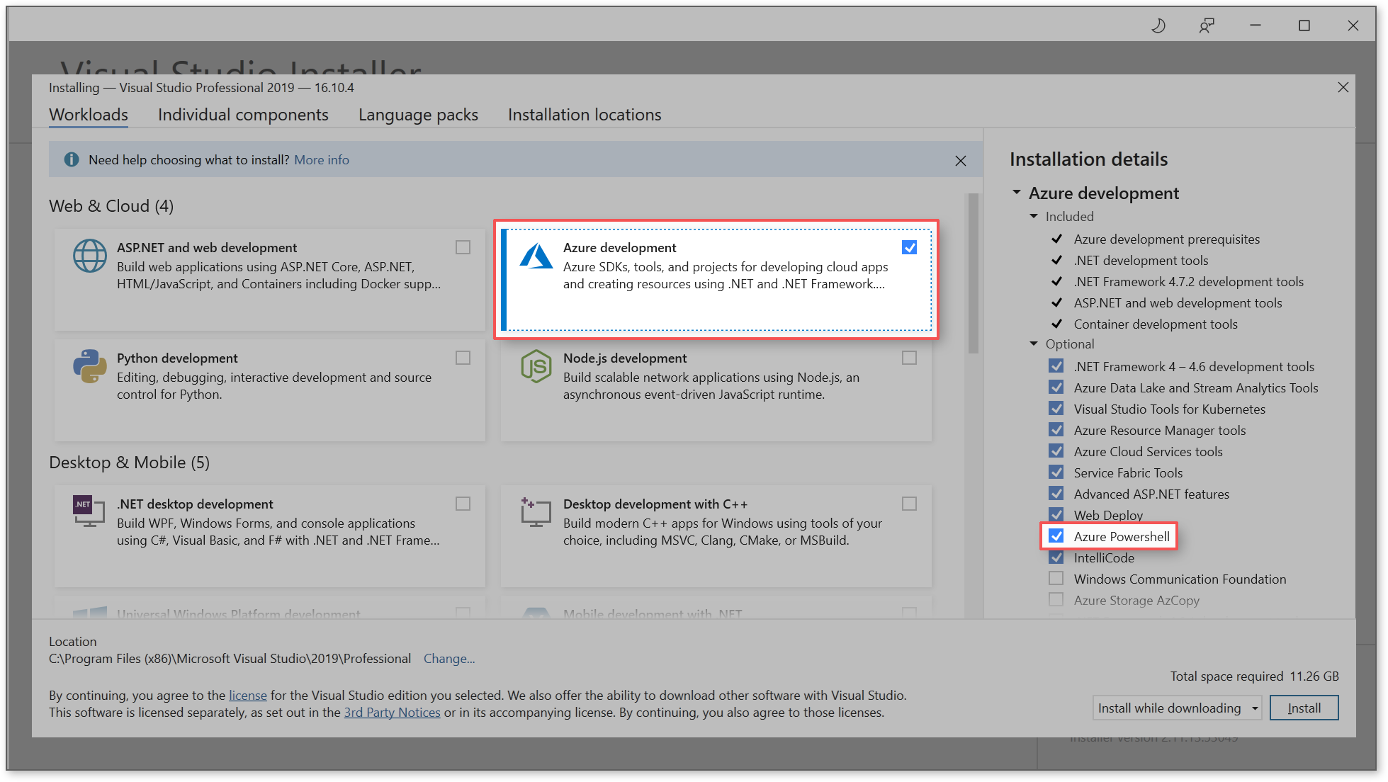 Mandate Uninstallation of older Azure Powershell from Visual Studio ...