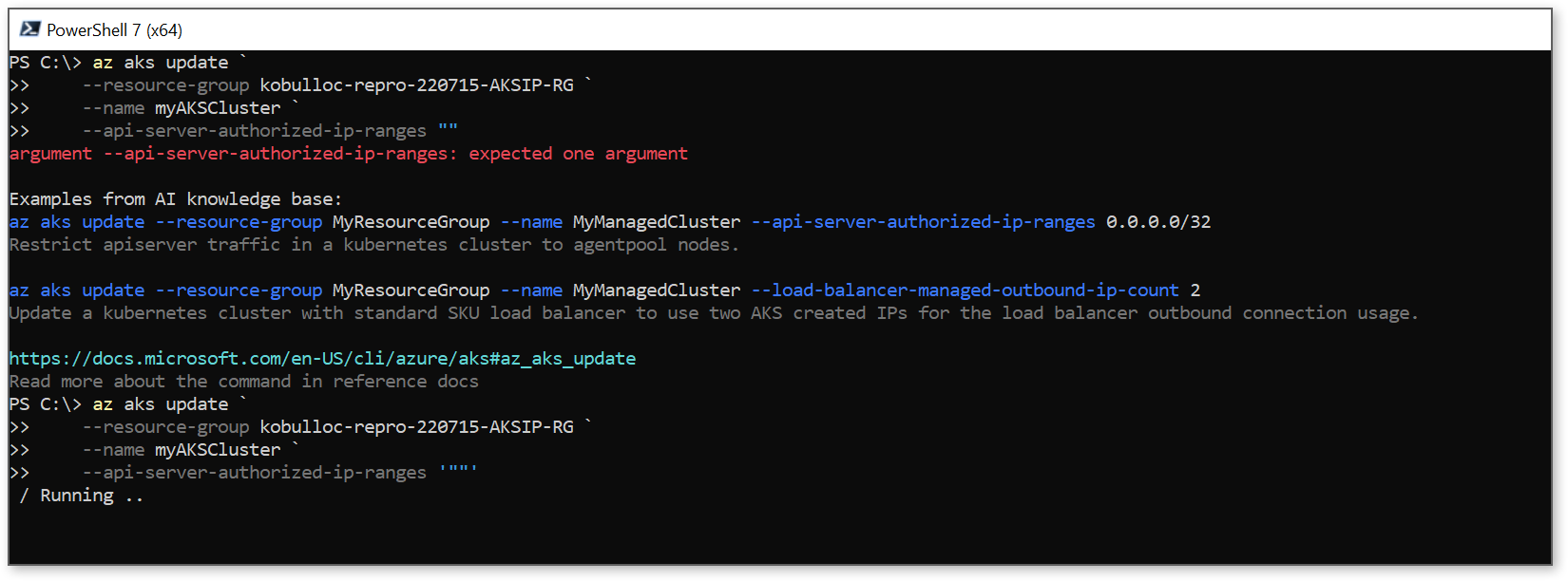 Disabling Authorized IP Ranges Doesn't Work From Azure Cloud Shell Powershell · Issue #95719 ...