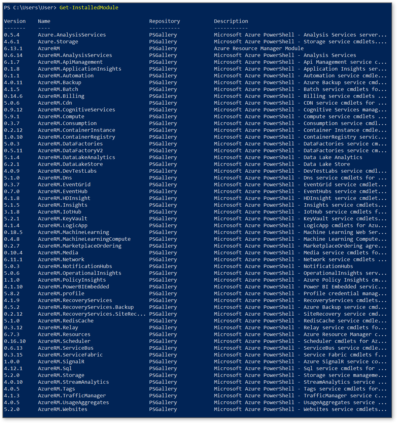 Uninstall-AzureRm not found even though AzureRm is installed. · Issue #1557 · MicrosoftDocs ...