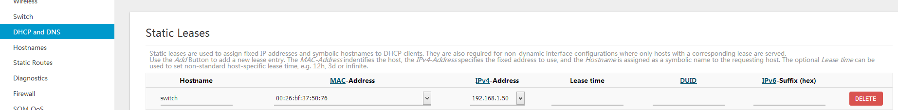Lower Case MAC Addr in Static Leases (luci/admin/network/dhcp) · Issue #1772 · openwrt/luci · GitHub