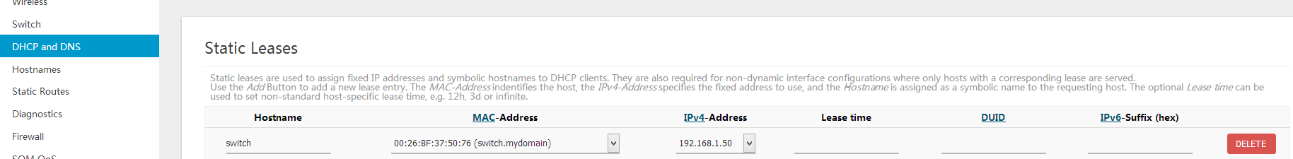 Lower Case MAC Addr in Static Leases (luci/admin/network/dhcp) · Issue #1772 · openwrt/luci · GitHub