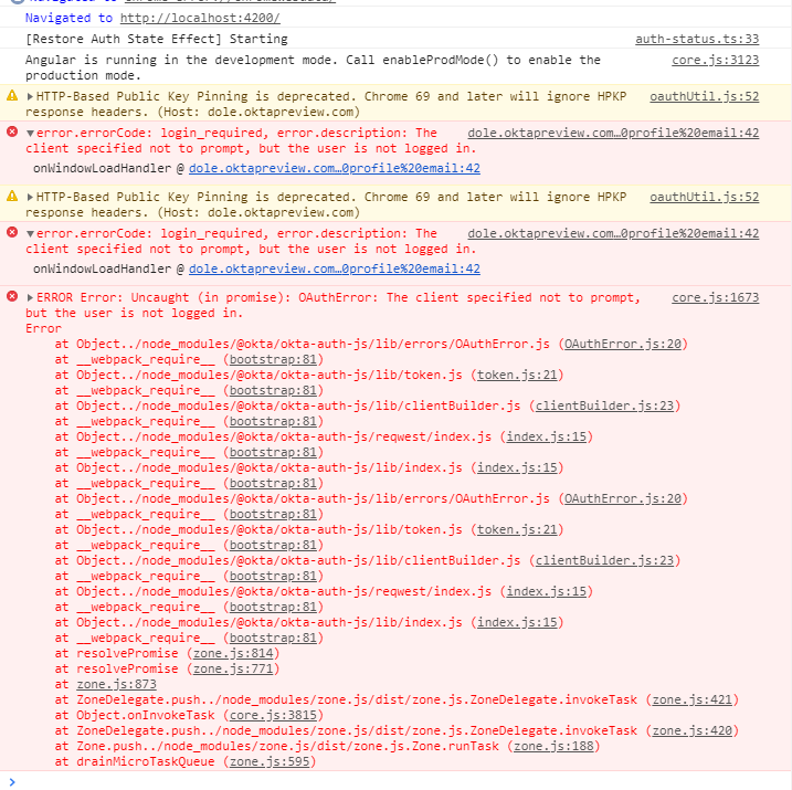 Angular Loginrequired Error After Session Expired · Issue 282 · Oktaokta Oidc Js · Github
