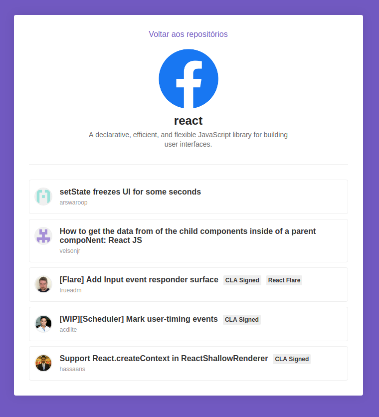 GitHub - renatomarquesteles/gostack-repositories-viewer: Visualizador de repositórios ...