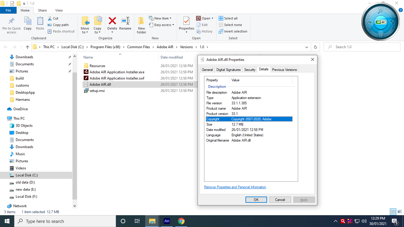 Harman's AIR runtime - version 33.1.1.385 splash screen · Issue #667 · airsdk/Adobe-Runtime ...