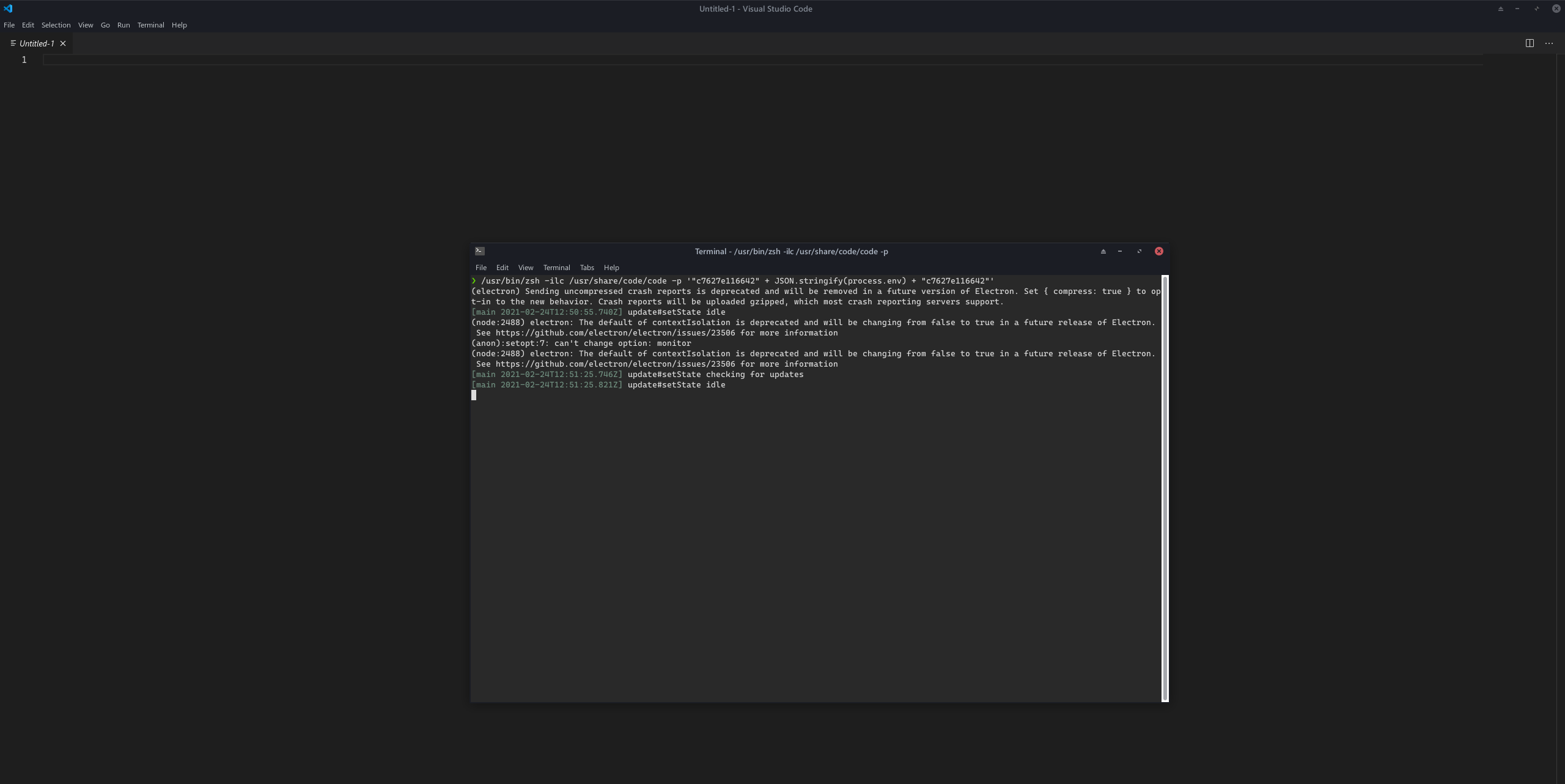 vscode leaves a resident task in memory when closed under Debian Buster ...