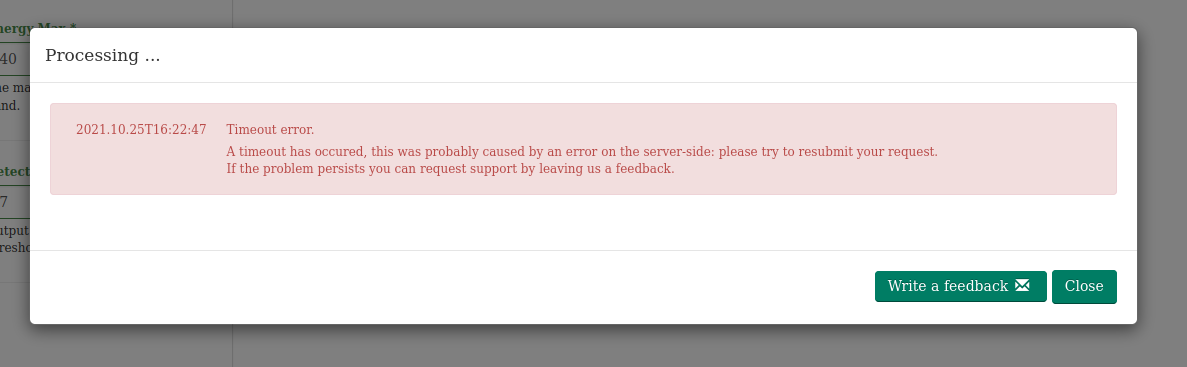 make sure message on 403, 504 as shown in the frontend is informative · Issue #89 · oda-hub ...