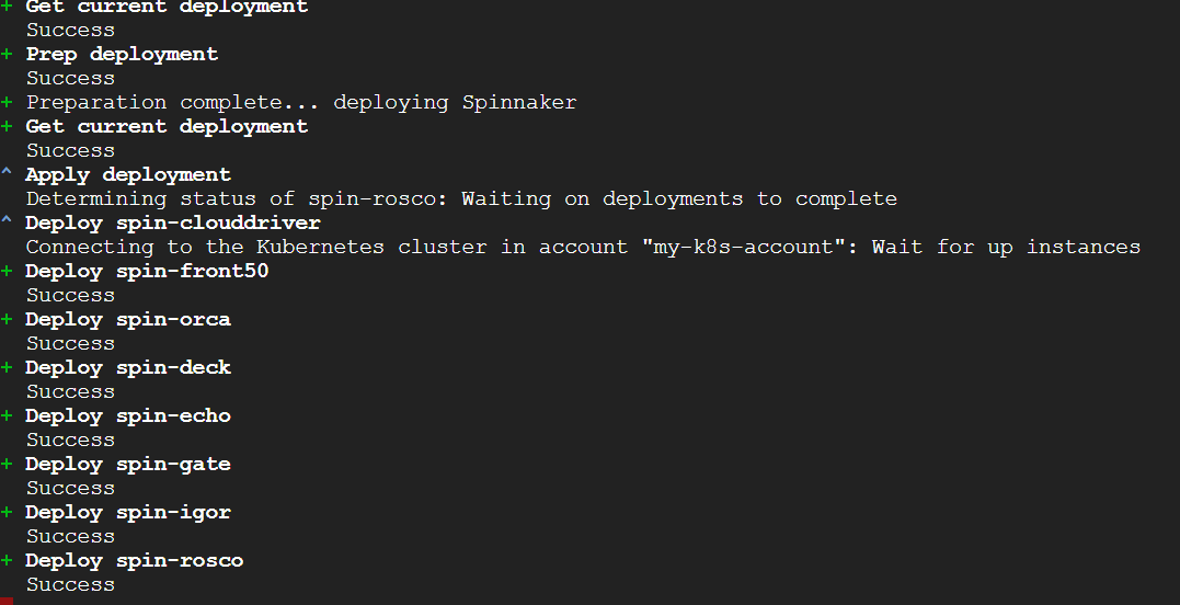 hal deploy apply stucks at Manually deploying spin-clouddriver ...