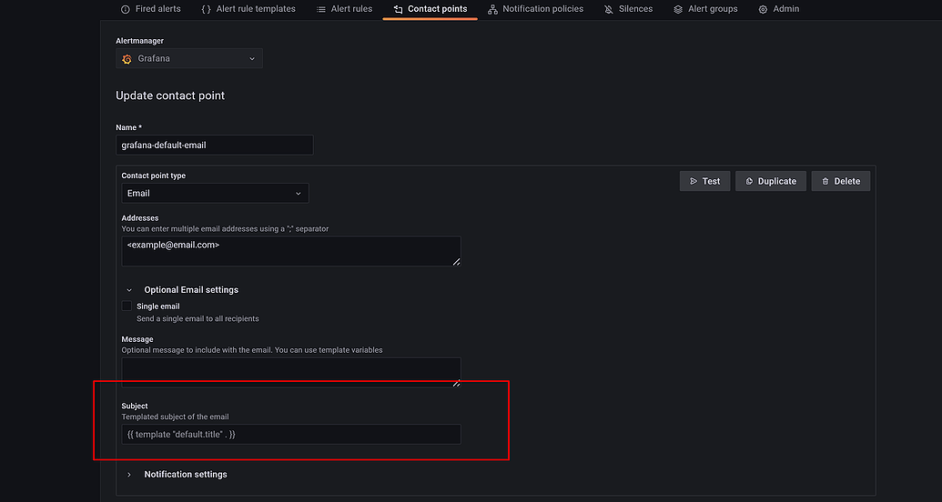Alerting email customization in UI · Issue #57439 · grafana/grafana · GitHub