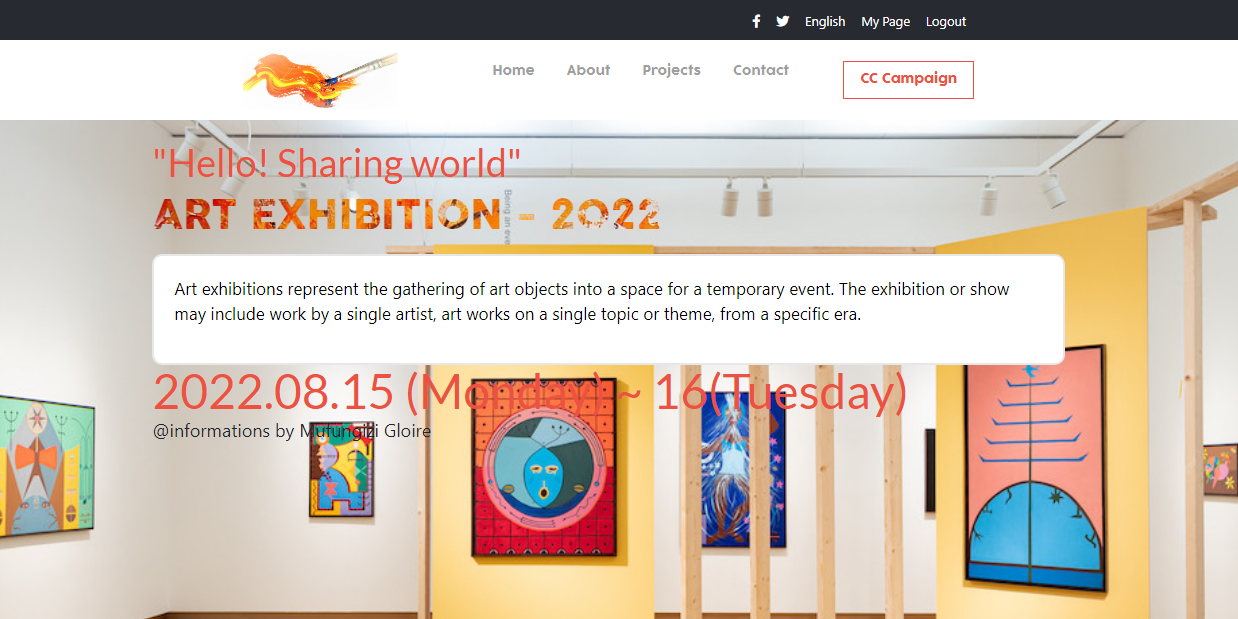 GitHub - GloireIrenge/Art-exhibition-project: This is a website on ...