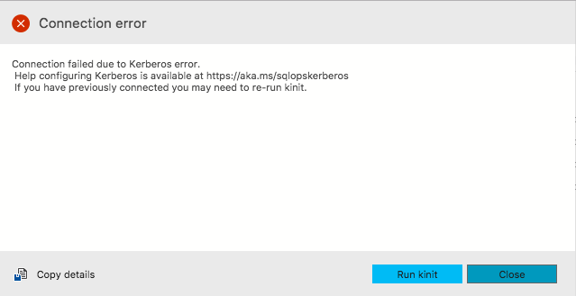 "Run kinit" helper no longer runs kinit · Issue #1095 · microsoft/azuredatastudio · GitHub