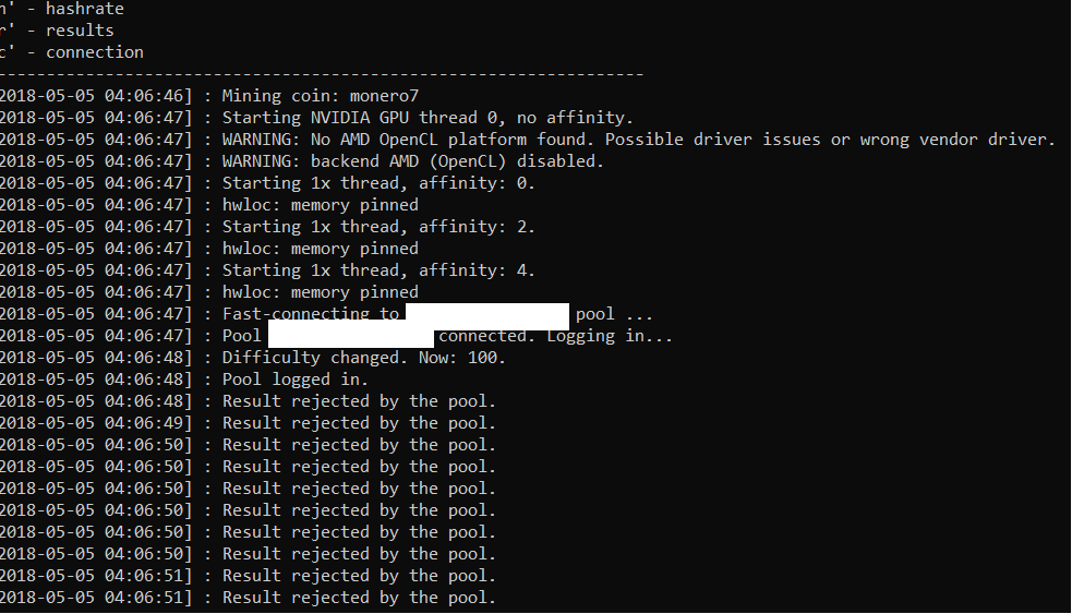 Xmr-Stak2.4.3 continues mining "rejected shares" for hours after reconnecting to pool · Issue ...