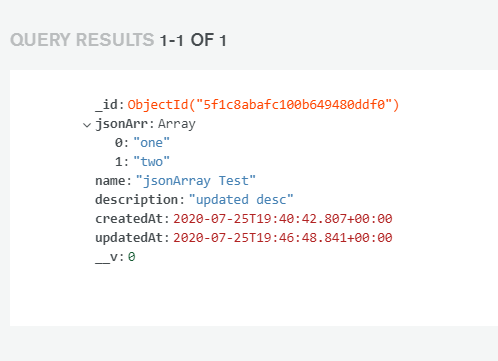 Mongoose push method is not working for the arrays, which created using JSON input field ...
