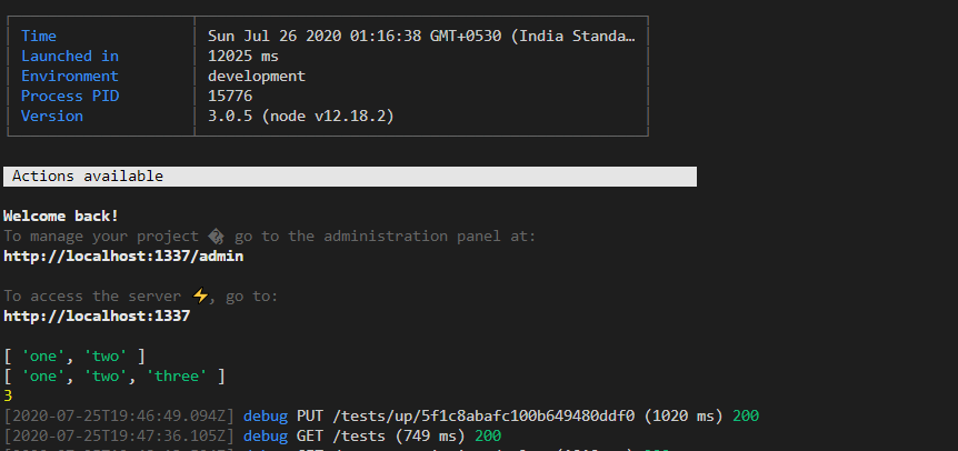 Mongoose push method is not working for the arrays, which created using ...