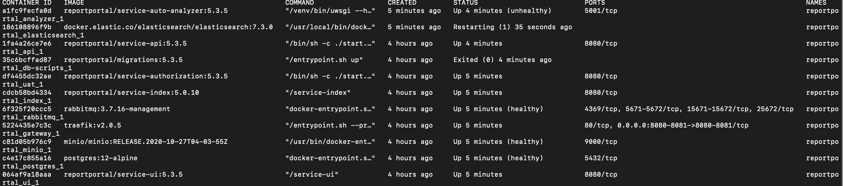 V5 I Get The Elasticsearch730 Restarting And Migrations535 Exited Issue Continuously